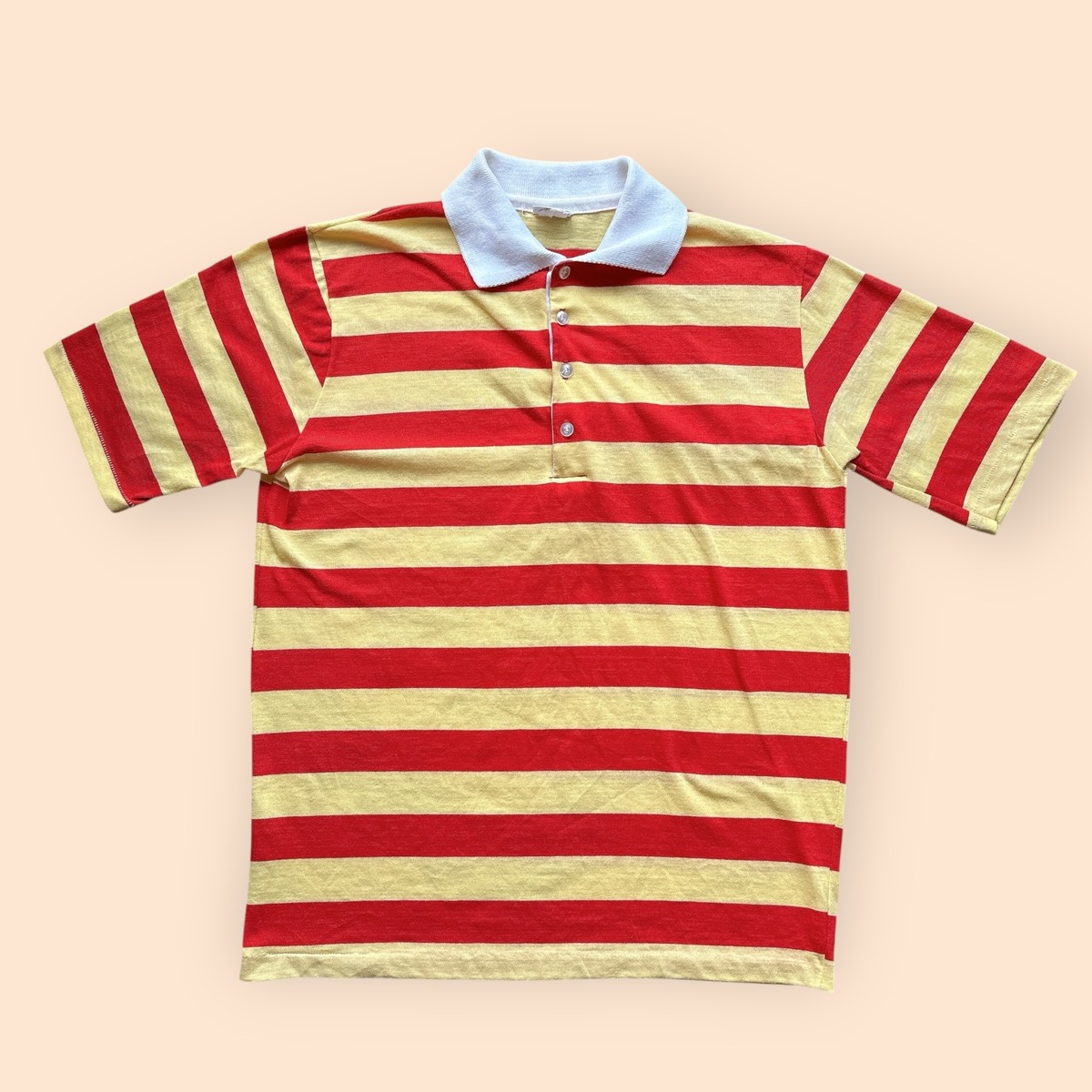 70's JCPenny border polo shirt | Wiz vintage