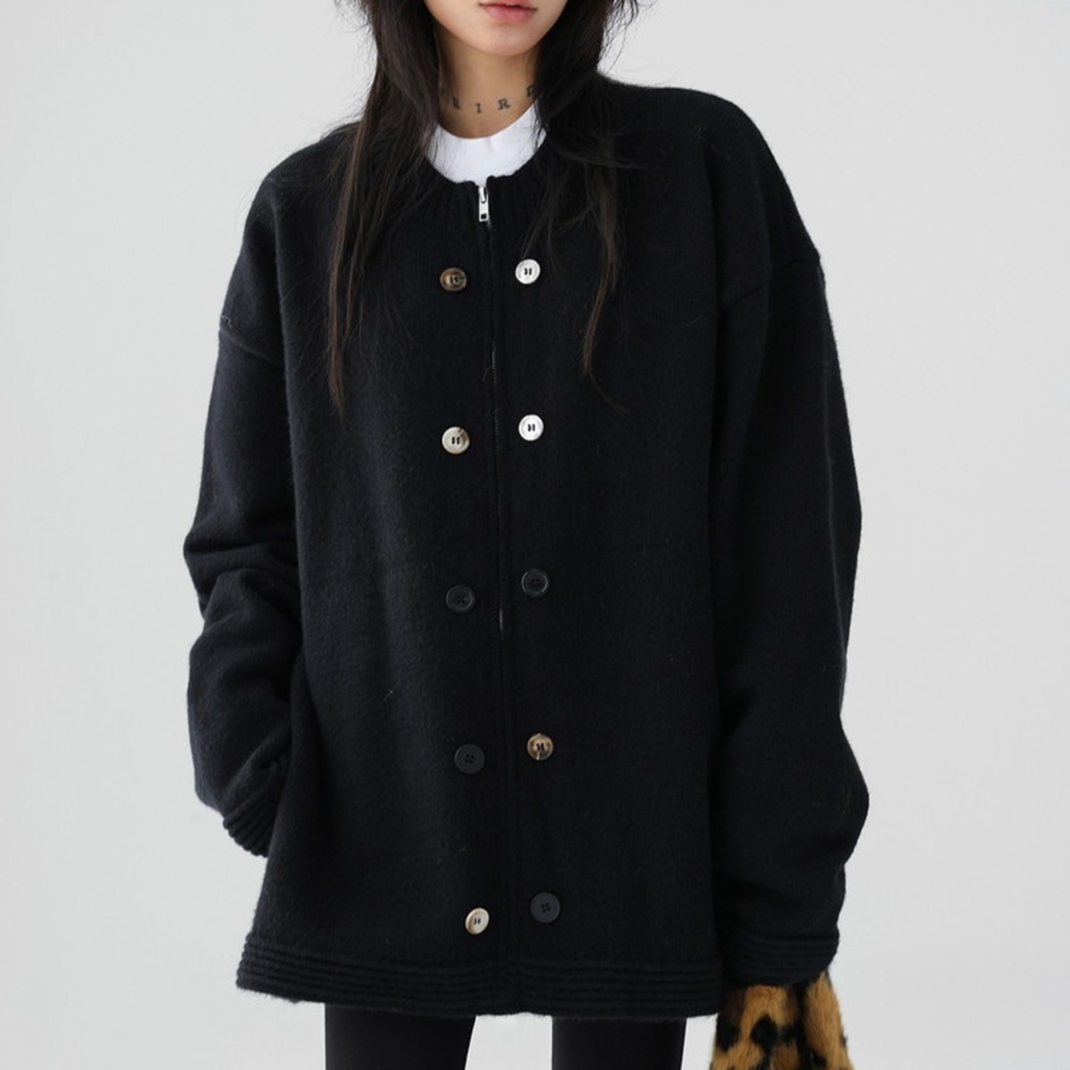 オーバーサイズジップアップニットカーディガン [am02825] | amgot