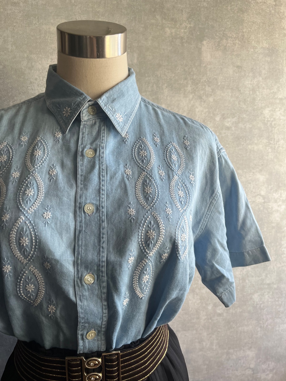 古着 ヴィンテージ レトロ 総柄シャツ ポリシャツ used ビンテージ 希少 | みんなの古着洋品店