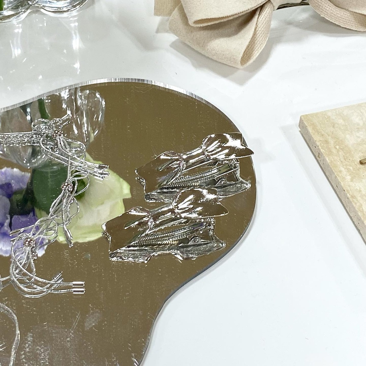 H041 silver ribbon pin set | mia minne