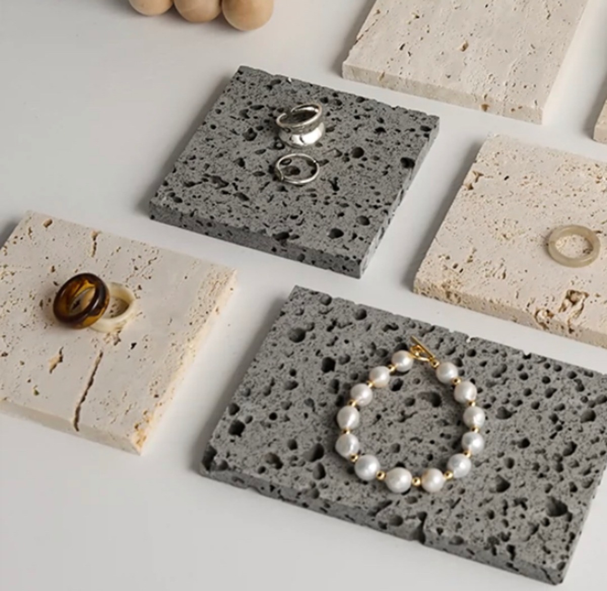 【4set】2color stone display 【C589】 | craft.meow shop