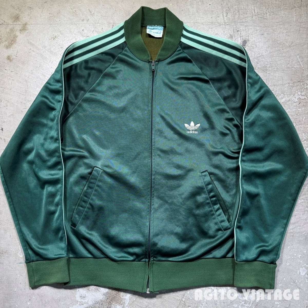 70's~80's adidas アディダス ATP トラックトップジャージ KEYROLAN ダークグリーン Mサイズ USA製 希少 ヴィンテージ BA-2800 RM3221H ...