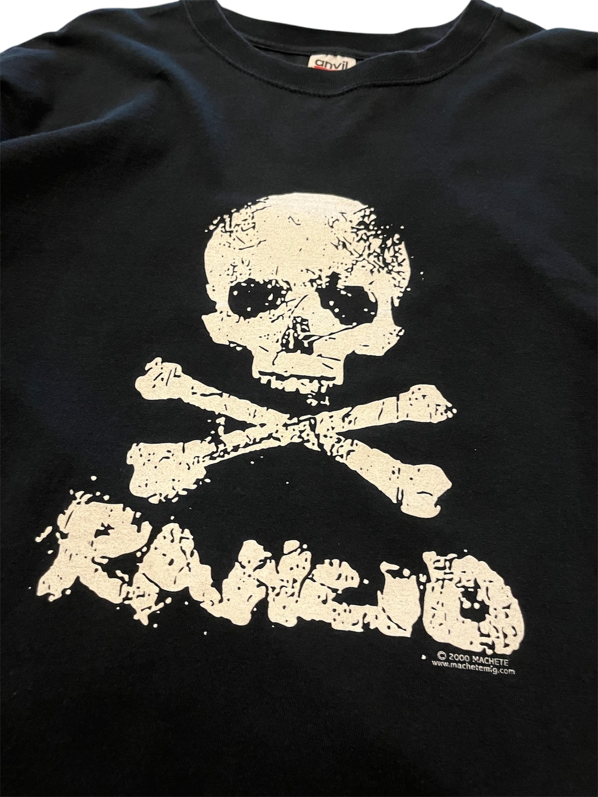 ©️2000 RANCID Skull and Crossbones Self Titled Album t-shirt Fabric ...