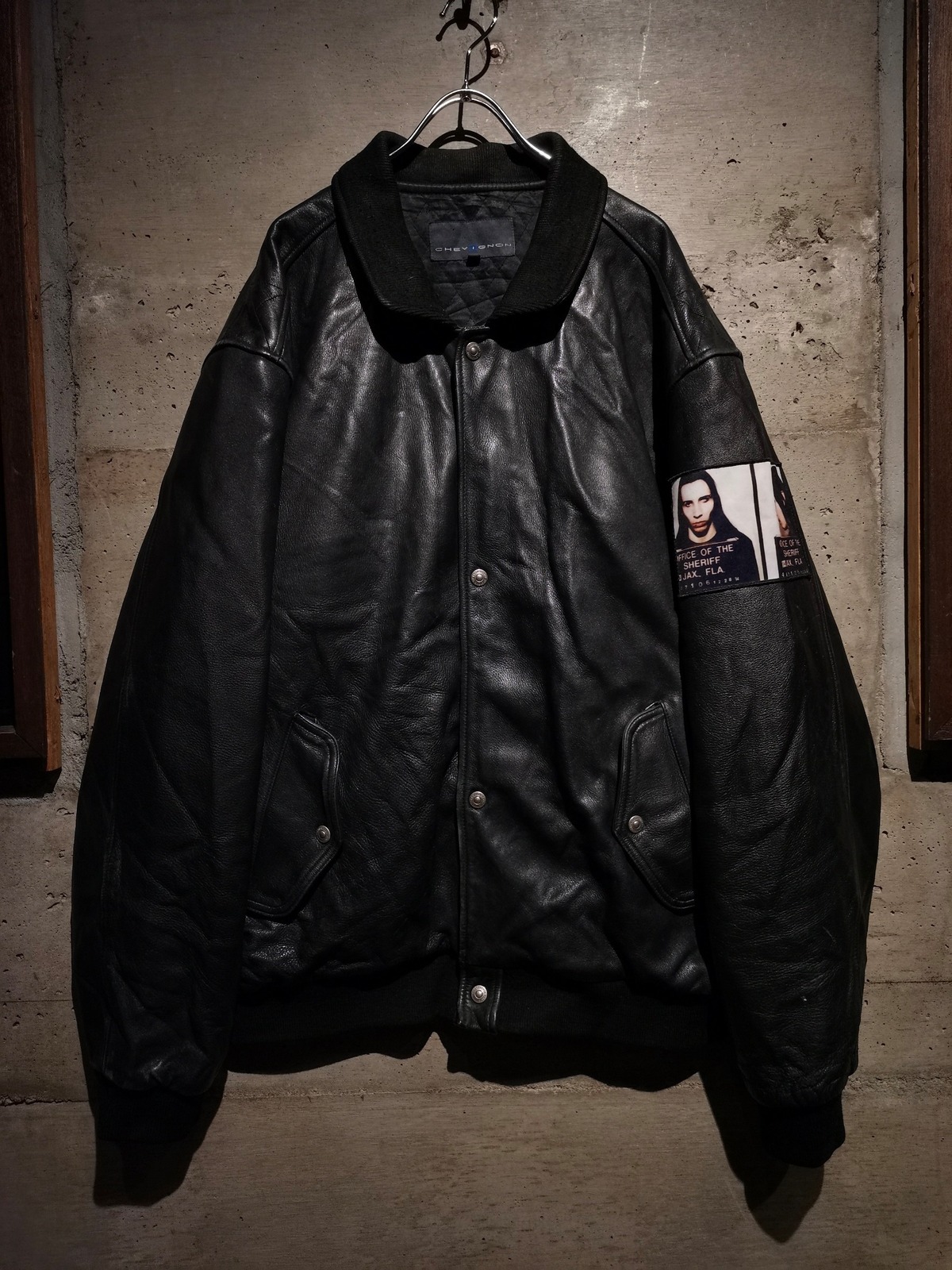 【Caka】"Marilyn Manson" Patch Design Vintage Leather Jacket | Caka(カカ ...