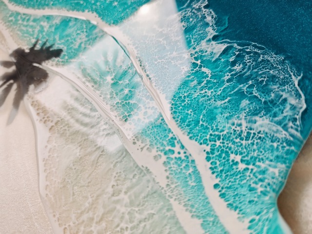 188.オーシャンレジンアート 正面型ホヌ 中 | Leaf Edgez