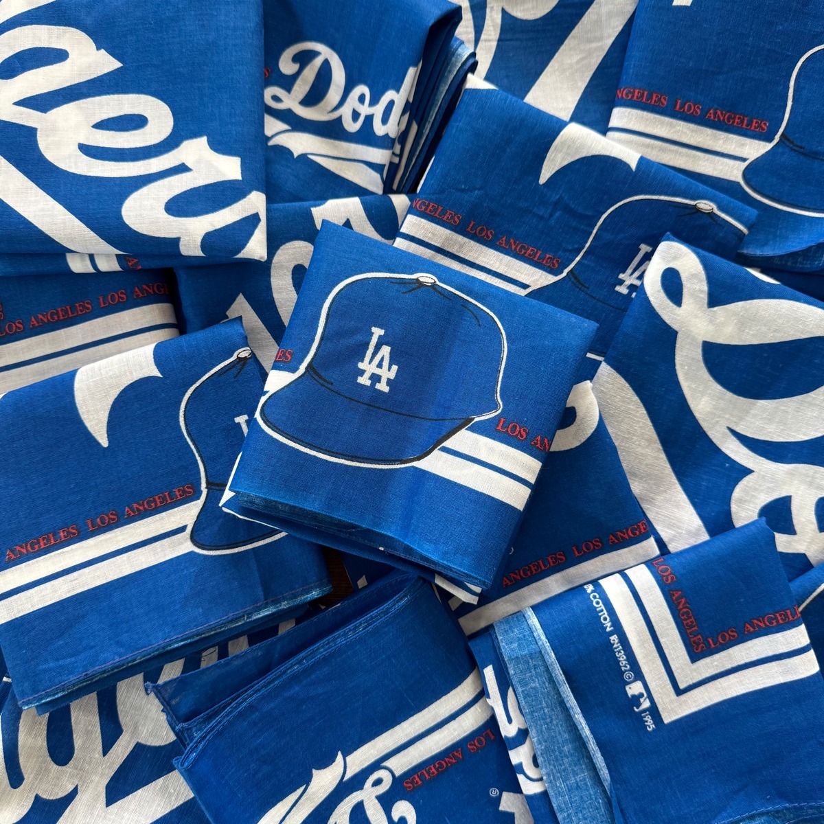 1995 MLB Bandana Made in USA "Los Angeles dodgers" | Rei-mart