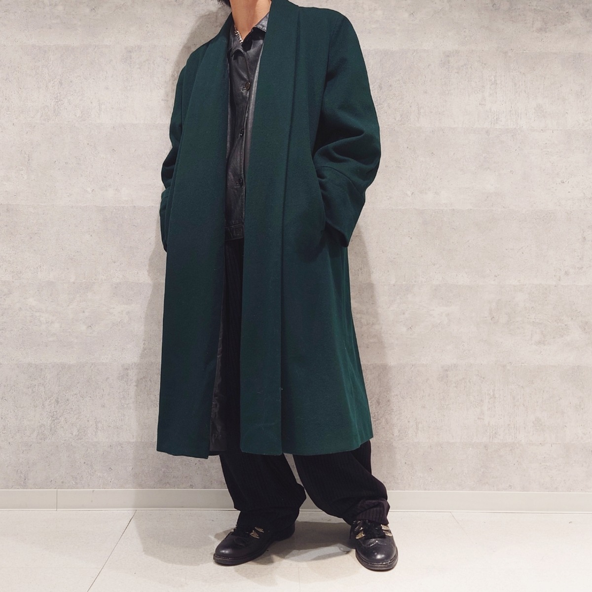 INTERNATIONAL SCENE- RUSSIA MADE LONG GAUN COAT GRN | eeff.