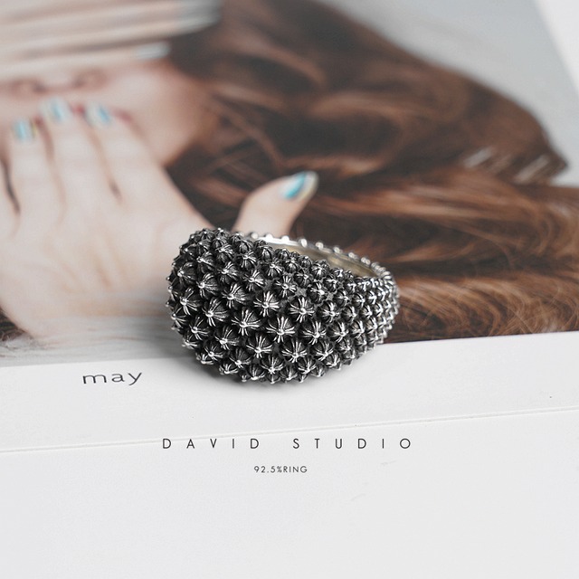 David Rose Heart S925 スターリングシルバーフルクロスダイヤモンドカップルリングリングカップルリングカップルリングディフェンス | kengokuromu