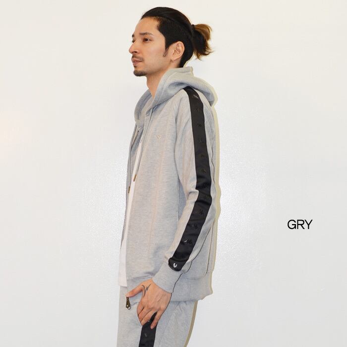 カッパ コラボ Kappa×1PIU1UGUALE3 RELAX ウノピゥウノウグァーレトレ ラインテープパーカー トップス スウェットーパーカー ジャージ コラボ】Kappa×1PIU1UGUALE3 RELAX ウノピゥウノウグァーレトレ ライン