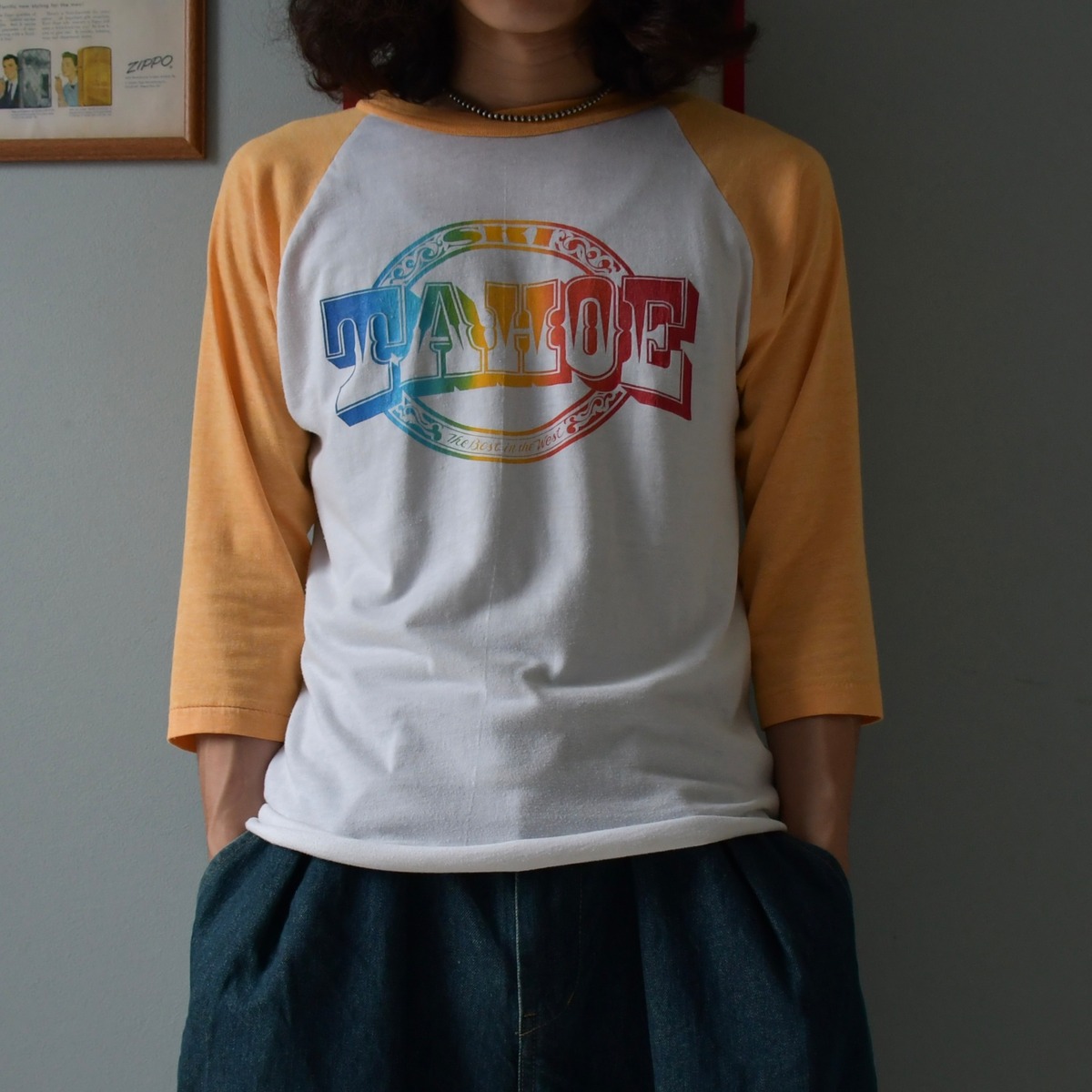 80s printed raglan tee | natume