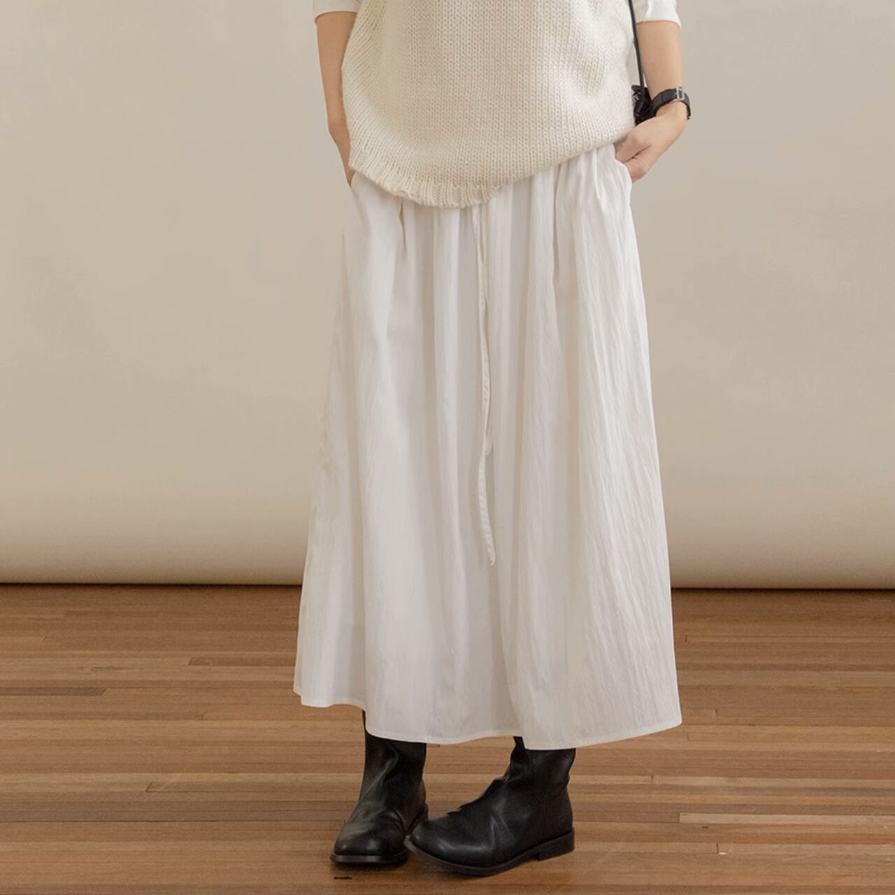 ドレープAラインロングスカート /YT0514 | Evermod