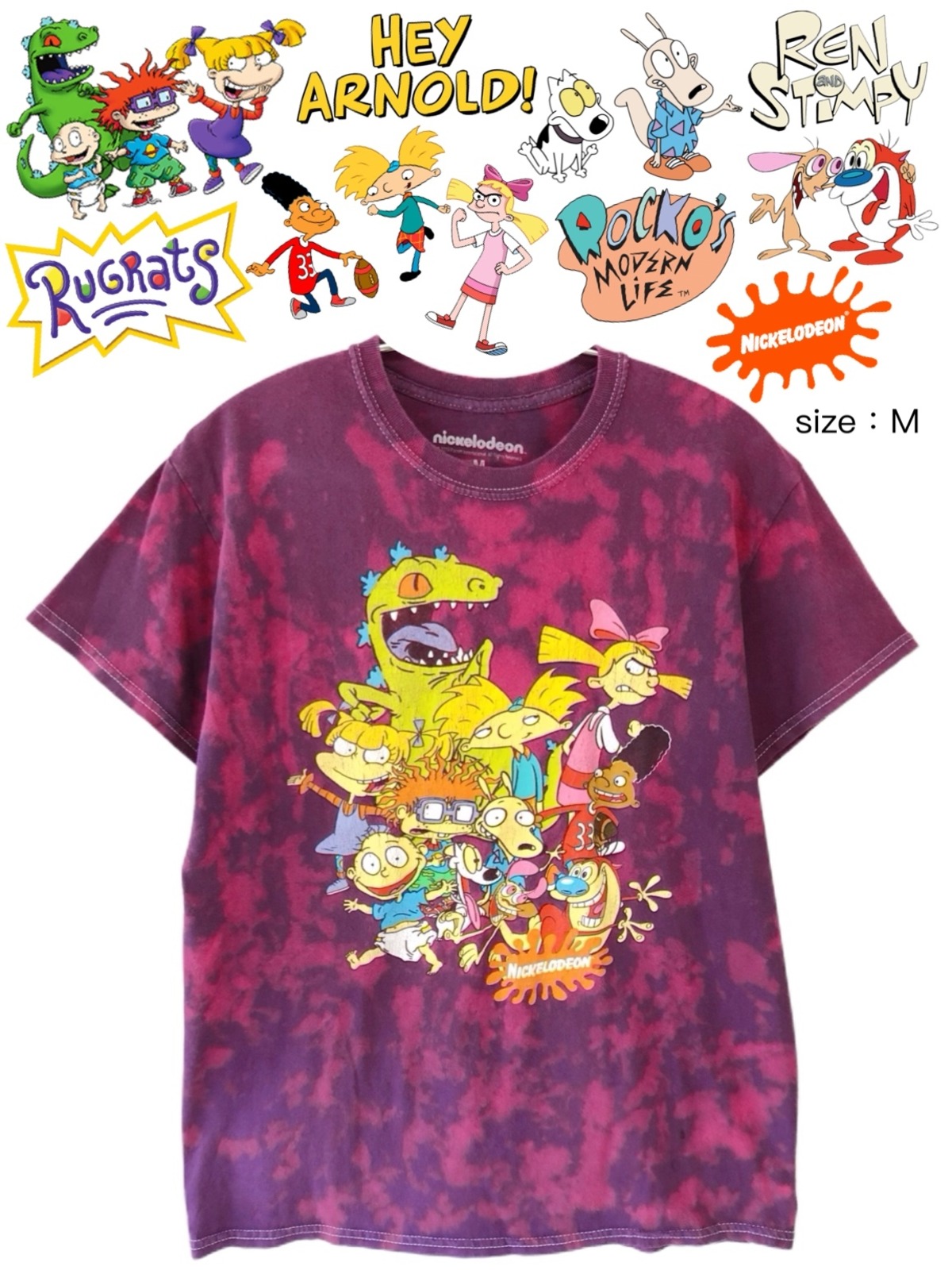 RUGRATS HEY ARNOLD！ 他 Tシャツ M 紫 ダイタイ US古着 | 3104家