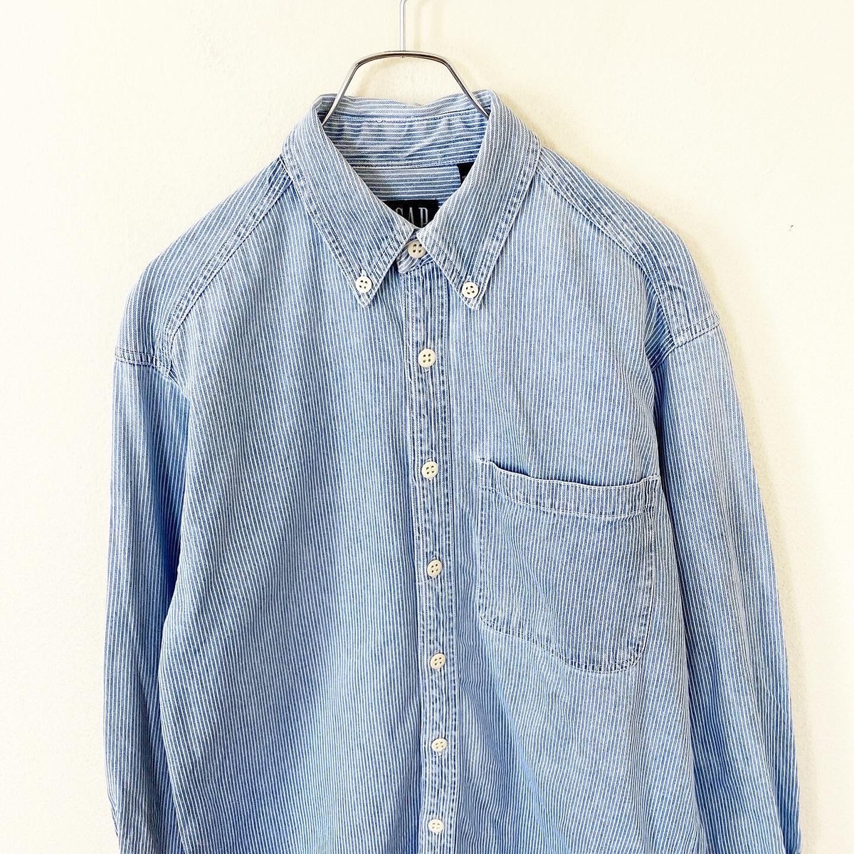 90s OLD GAP ストライプ シャツ 長袖 古着 ヴィンテージ アメカジ | 古着屋Ryu