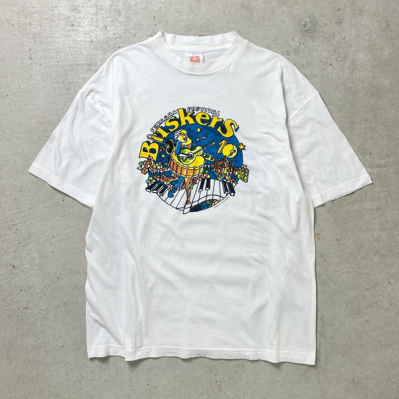 90年代 FERRARA BUSKERS FESTIVAL プリントTシャツ アート イベント メンズXL 古着 90s ヴィンテージ ...