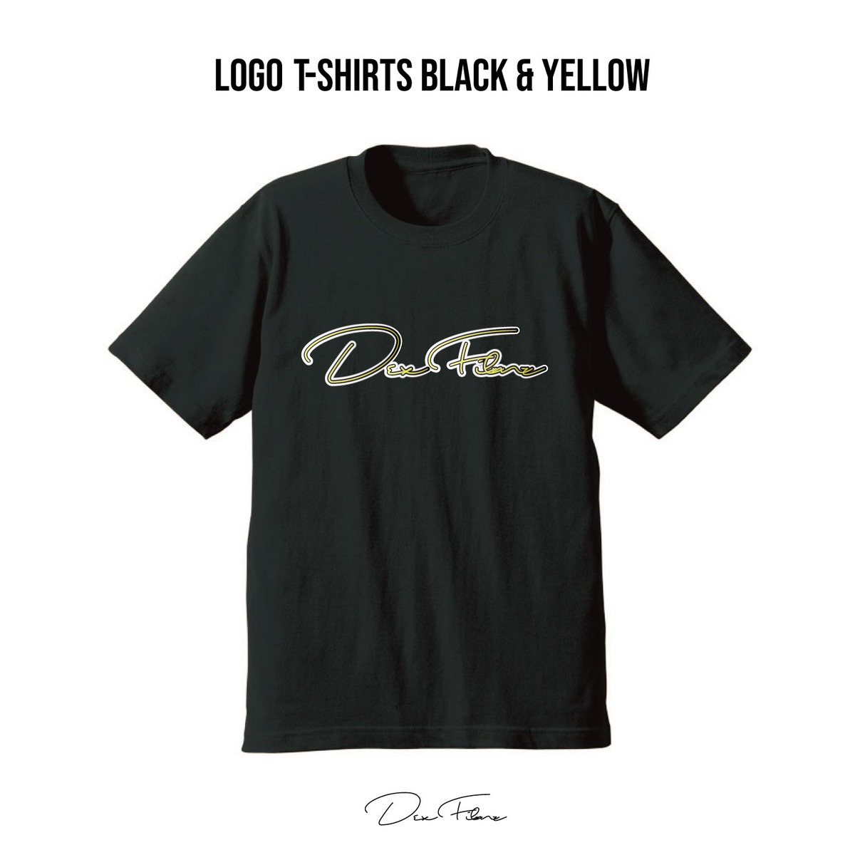 LOGO T-SHIRTS / BLACK&YELLOW | Dex Filmz OFFICIAL WEBSTORE