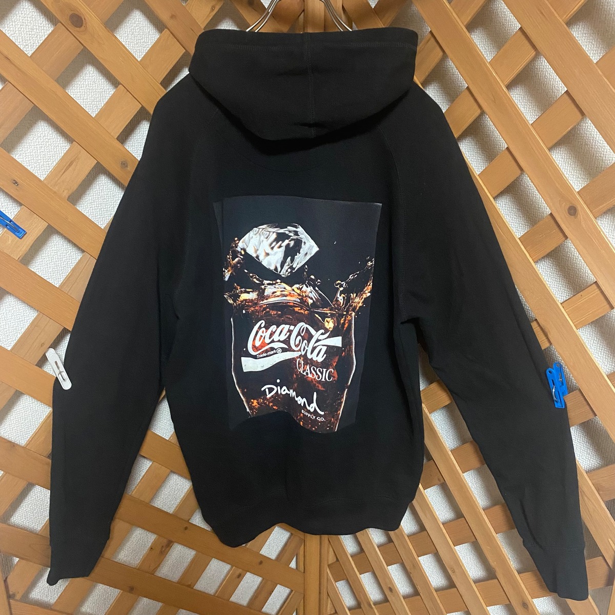 Diamond Supply COCA COLA プルオーバー パーカー 黒 | LUCKY BASE 古着屋