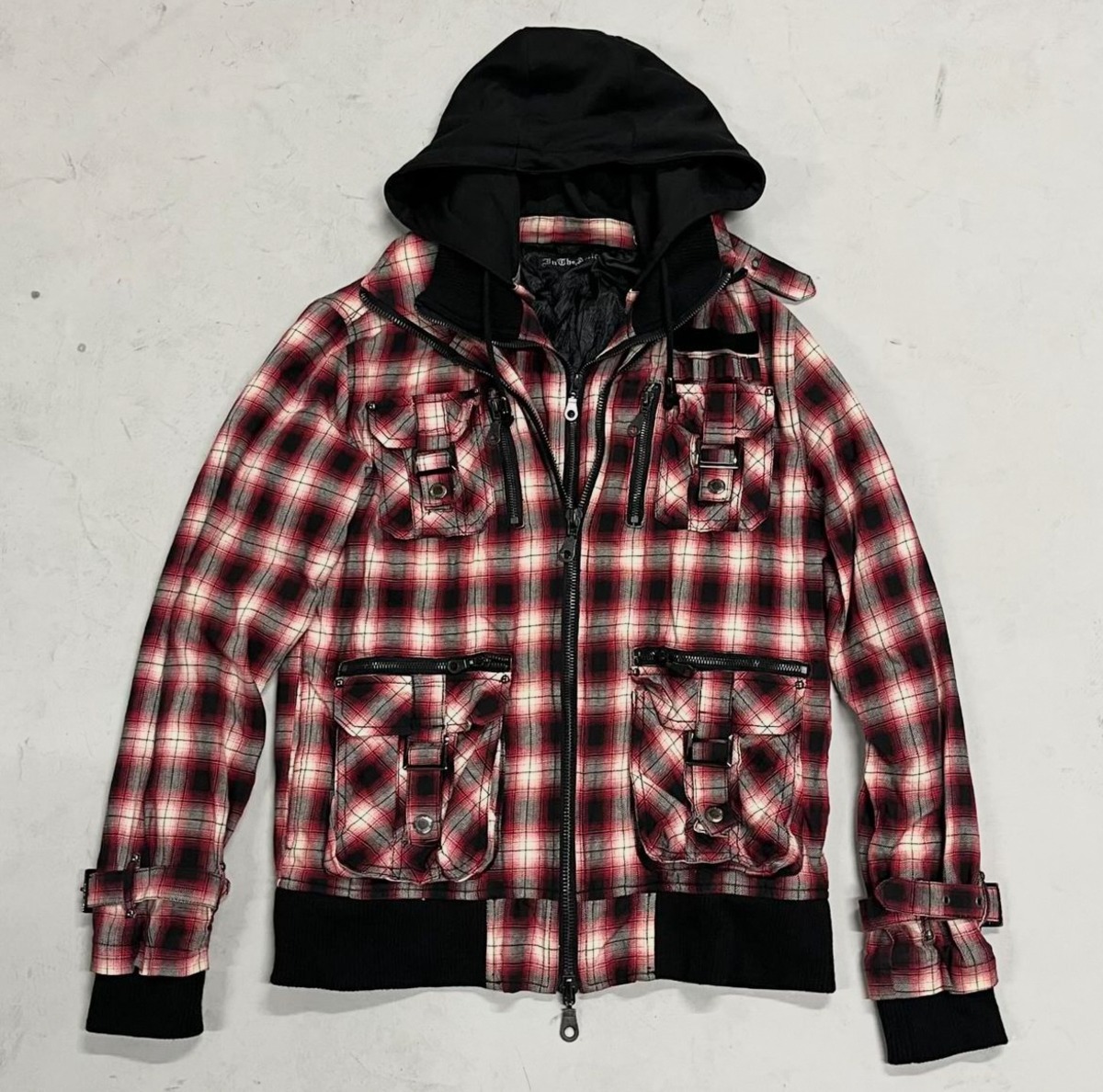 IN THE ATTIC Gimmick check design zip parka jacket | SOAR shop