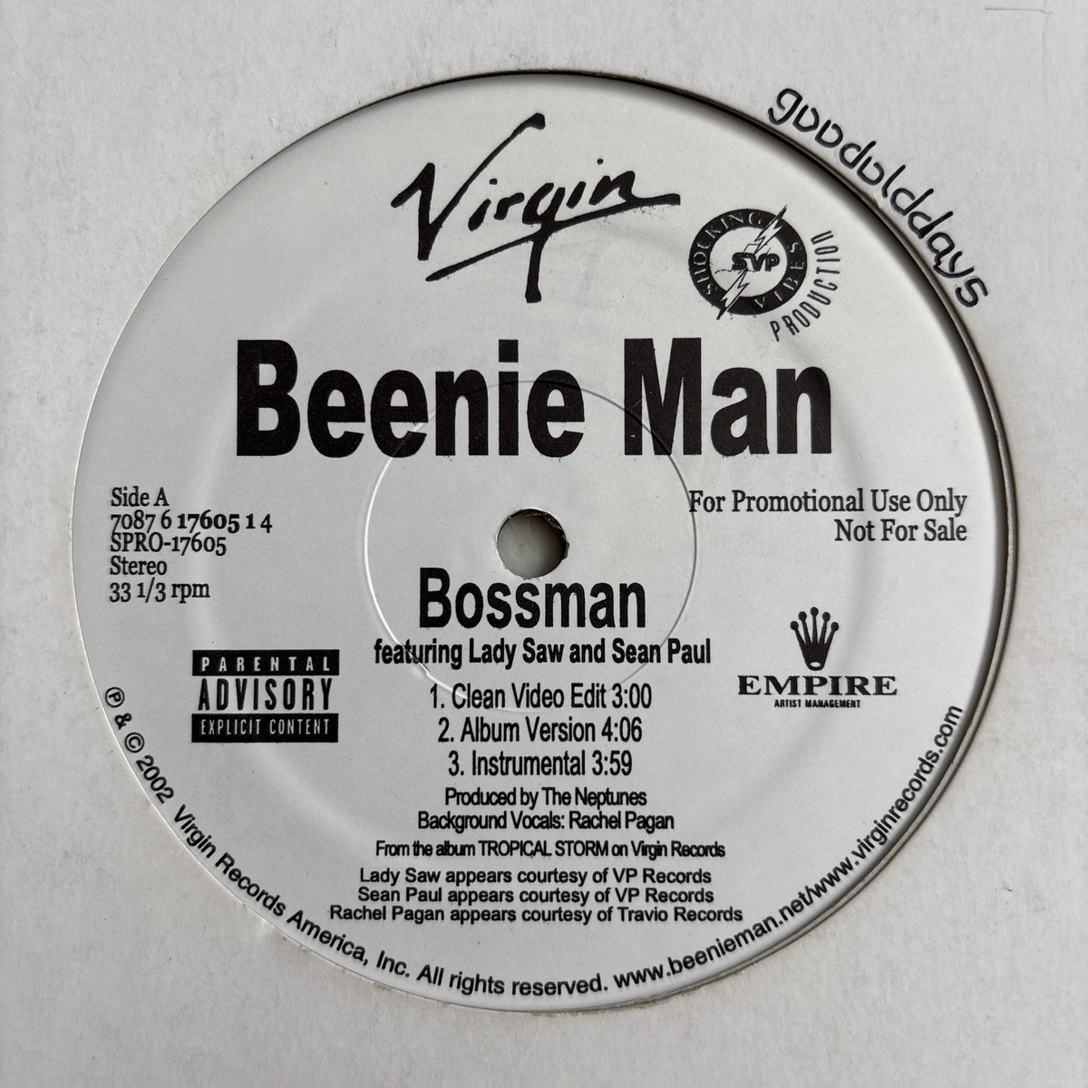 Beenie Man - Bossman / Bad Girl / Miss L.A.P. | goodolddays