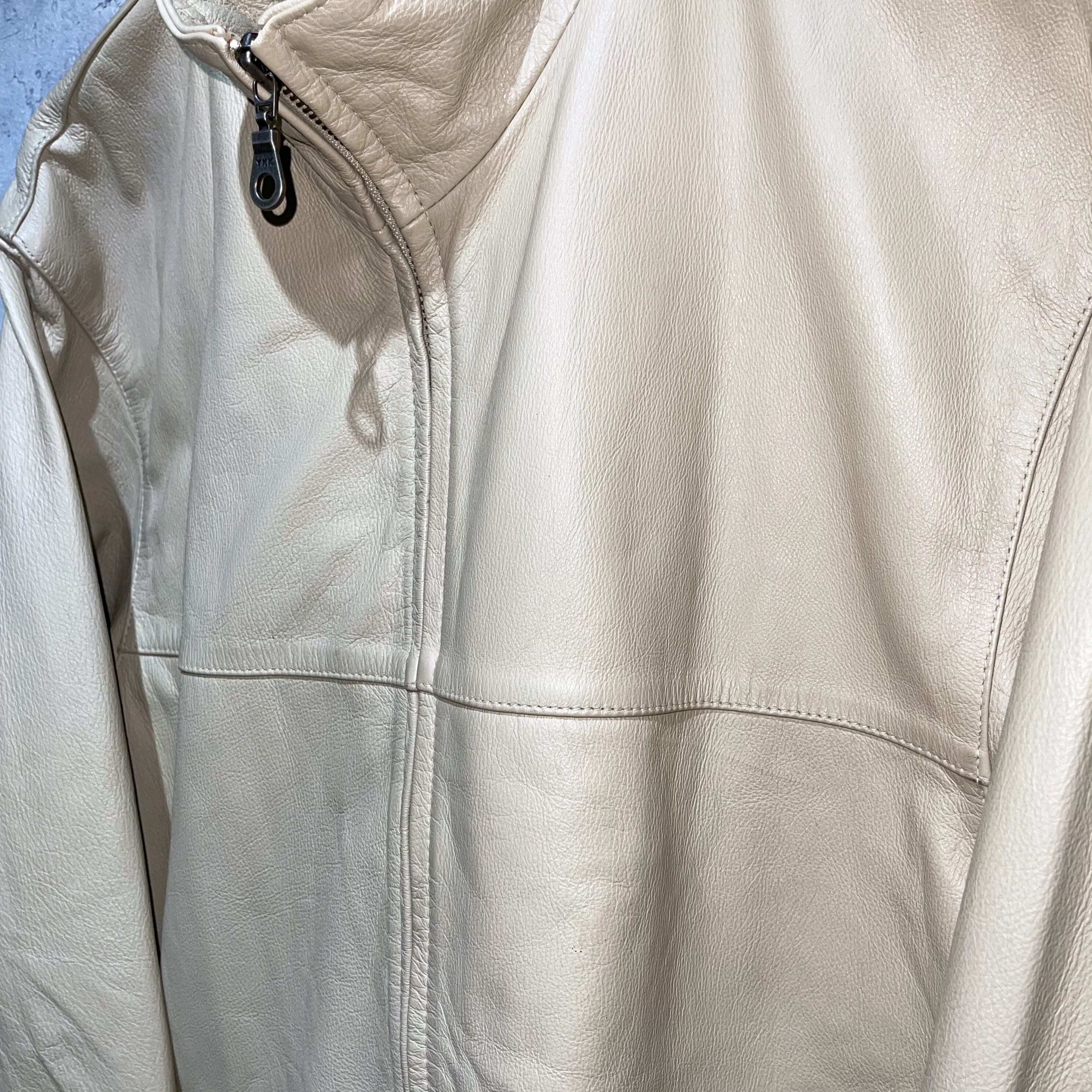 ADAMSON HOMME offwhite color Cow leather jacket | ayne
