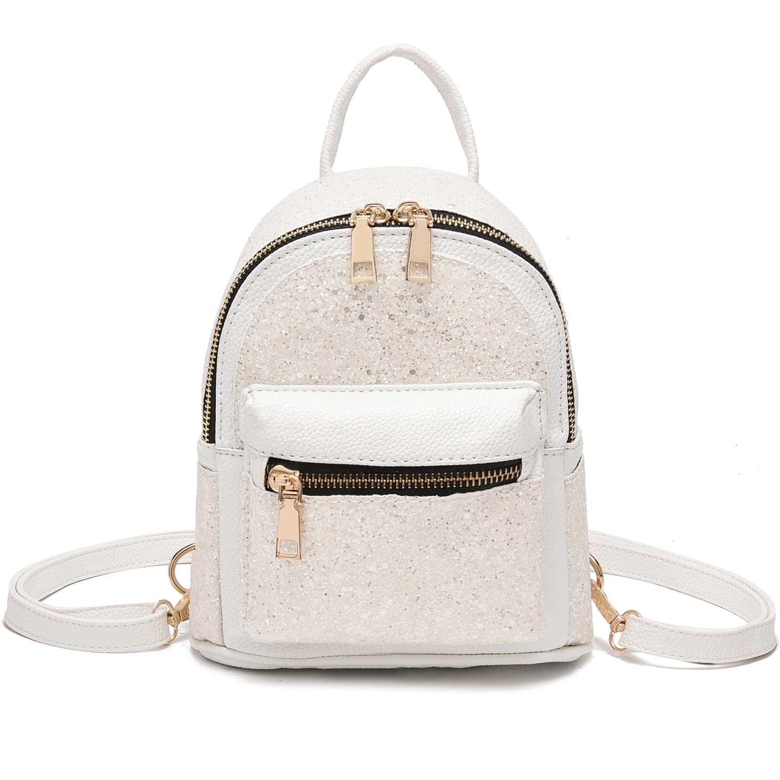 私はihayner女性かわいいスパンコールミニバックパックレザー財布女性バックパックレザークロスボディバッグホワイト 並行輸入品 | Pay ID