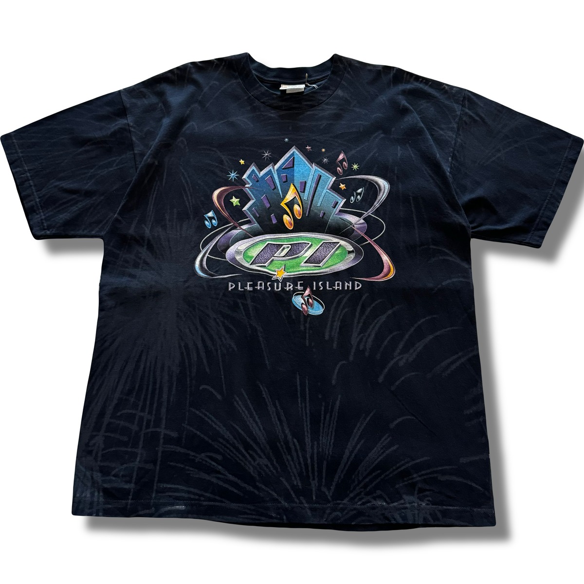 00s プレジャーアイランド ロゴ総柄デザインTシャツ | RIDDLE clothing