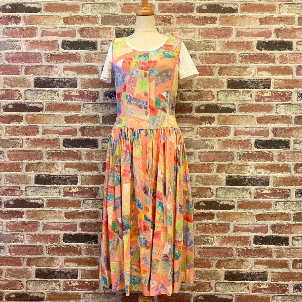 Pattern Light Pink One-piece | インポート古着 GEORGE AND KEWPiE