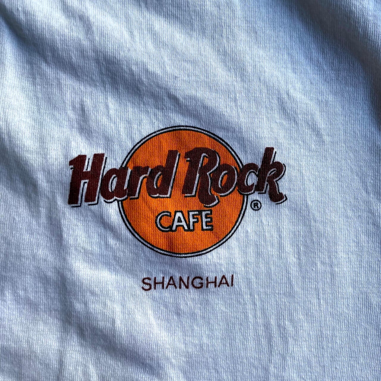 HARD ROCK CAFE SHANGHAI ハードロックカフェ上海 企業系 プリントTシャツ メンズXL 古着 胸ロゴ バックプリント ...