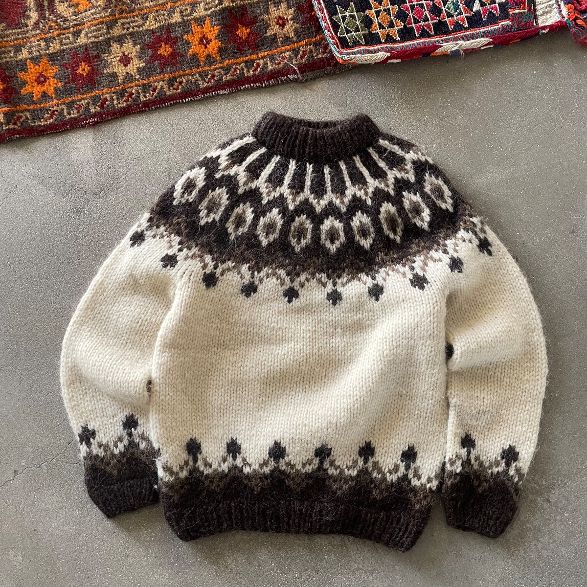 ICEWOOL® made in iceland hand knit sweater ハンドニット ロピーセーター アイスウール ...