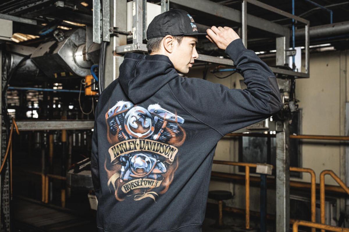 ハーレーダビッドソンLoaded With Horsepower ラグランパーカー 96105-25VM | rivershop