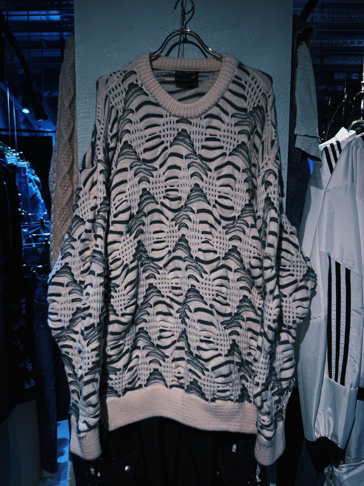 【D4C】90's vintage "COOGI" crazy pattern design 3D knit pullover | ayne