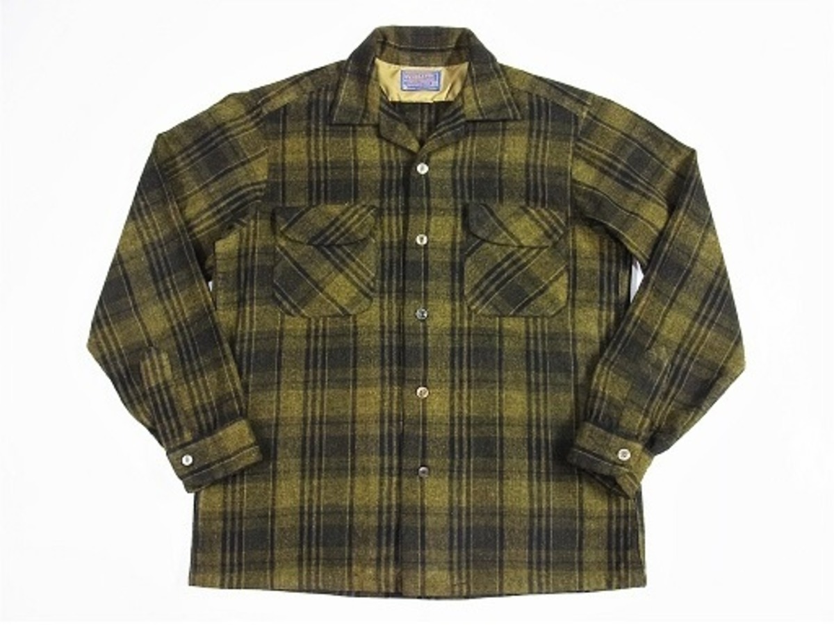 60's PENDLETON ペンドルトン オンブレチェック シャドーチェック ウール オープンカラーシャツ | CYCLONE