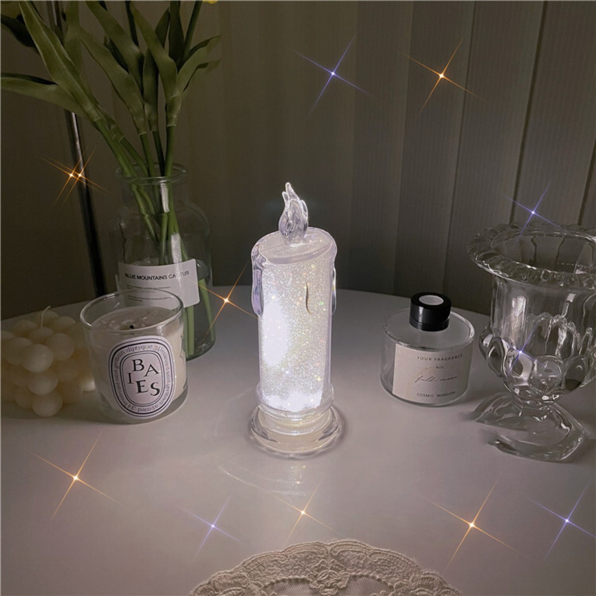 常夜灯 寝室 ベッドサイド シミュレーションキャンドル LED 装飾ライト | interior7