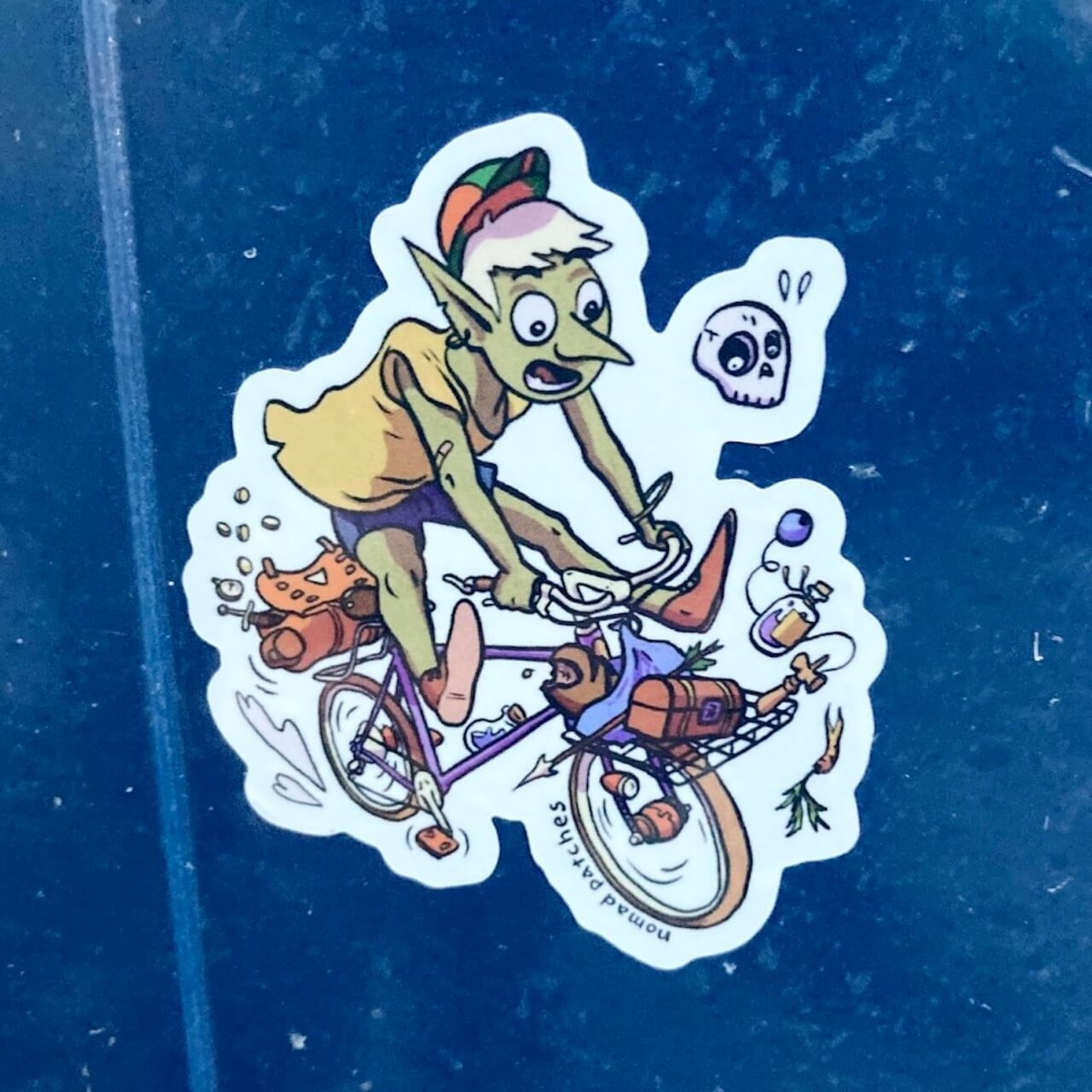【nomad patches】 Goblin on a Bike Vinyl Sticker | ブリトーハウス
