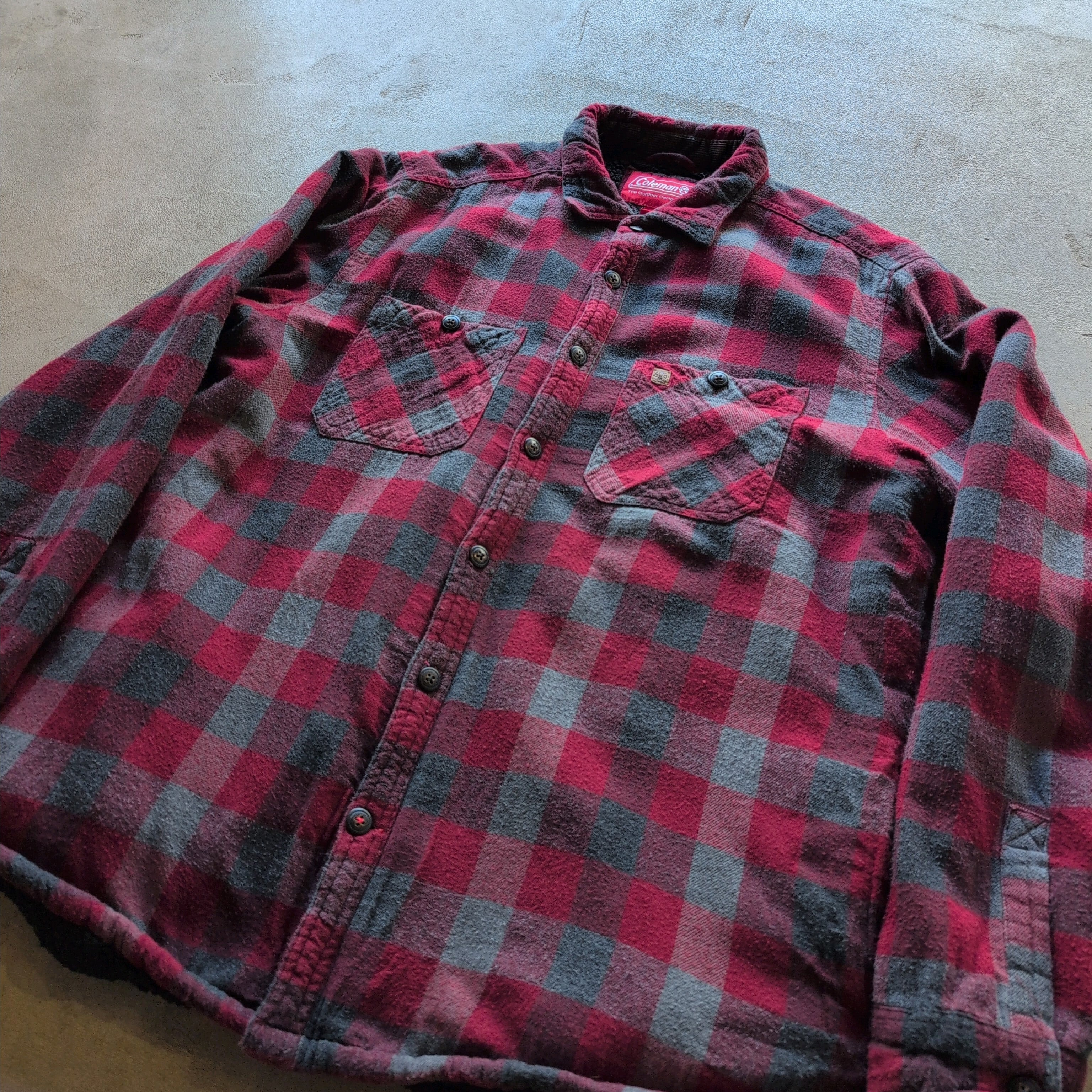 "Coleman Red Color Flannel Shirt Jacket" | NER ネル 下北沢 古着屋 vintage junk ...