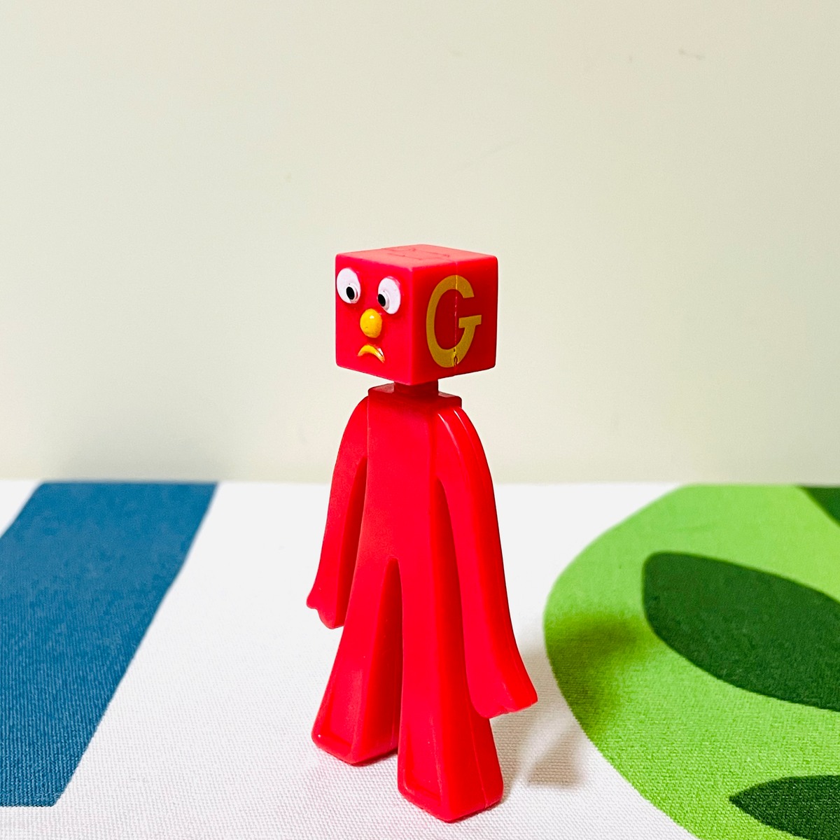BLOCKHEAD "G" from GUMBY SUPERFLEXIBLE FIGURE 7.2cm ブロックヘッド "G" スーパー ...