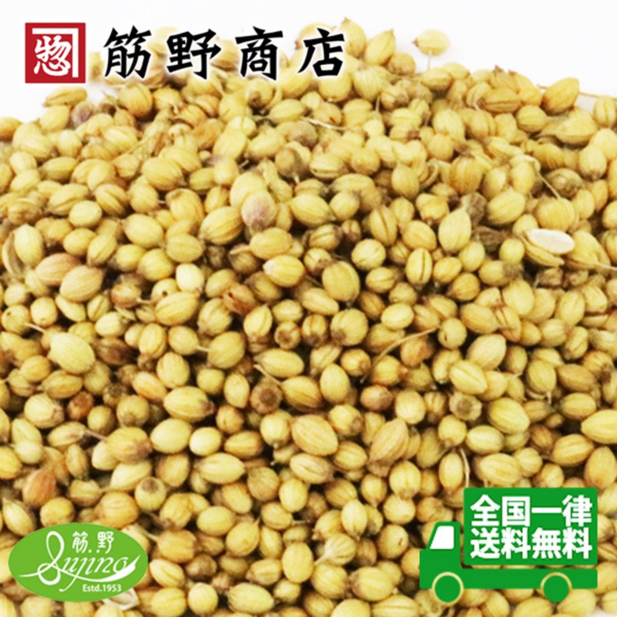 コリアンダーホール（グリーン） 100g インド産 スパイス spice 香辛料 筋野商店 coriander green sujino ...