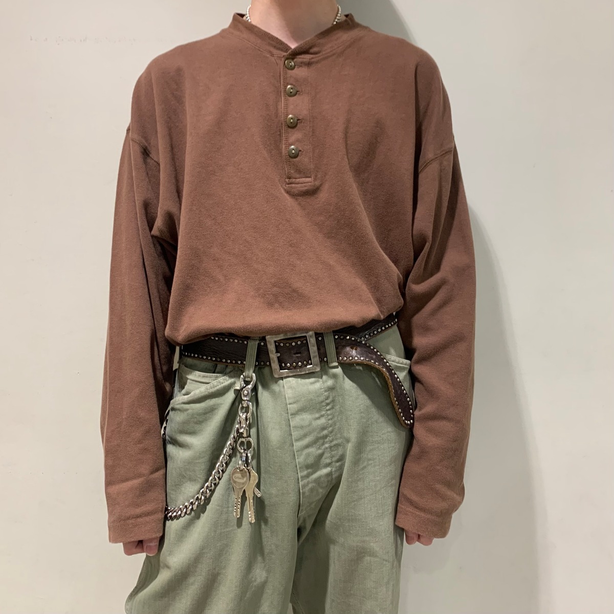 Vintage- HENRY NECK LONG SLEEVE T-SH | eeff.