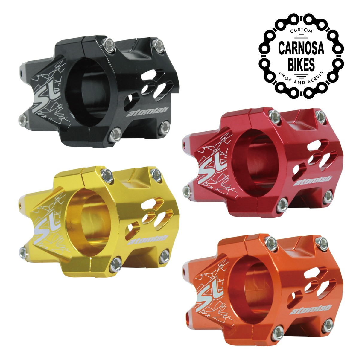 【ATOMLAB】SL STEM [エスエル ステム] Φ35mm | 【CARNOSA BIKES】マウンテンバイク&BMX 自転車ショップ