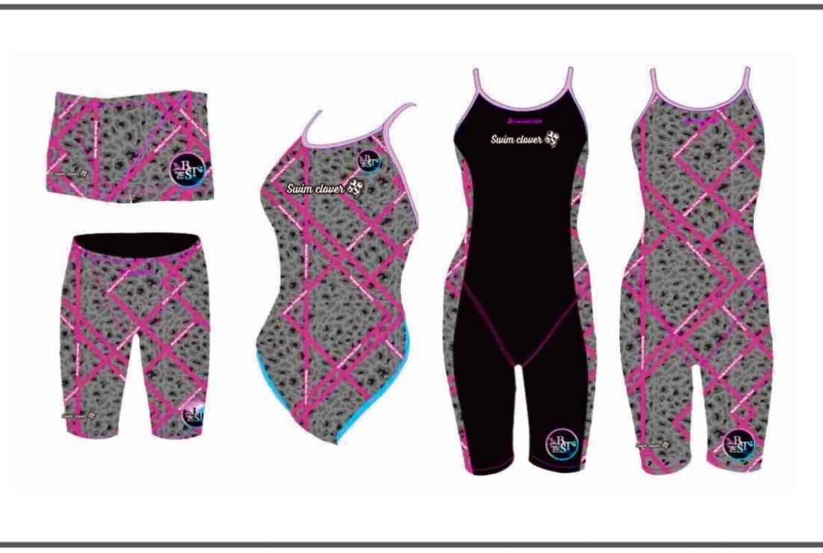 SALE【レディース総柄スパッツXL/在庫1点限り】Swim Cloverコラボ水着(練習用耐久水着) | Swim Clover