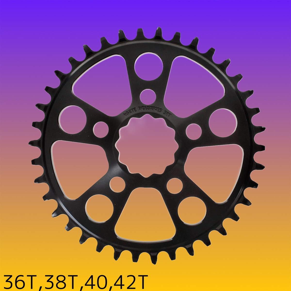 【WHITE INDUSTRIES】36T,38T,40,42T、MR30 TSR 1X CHAINRINGS BLACK ...