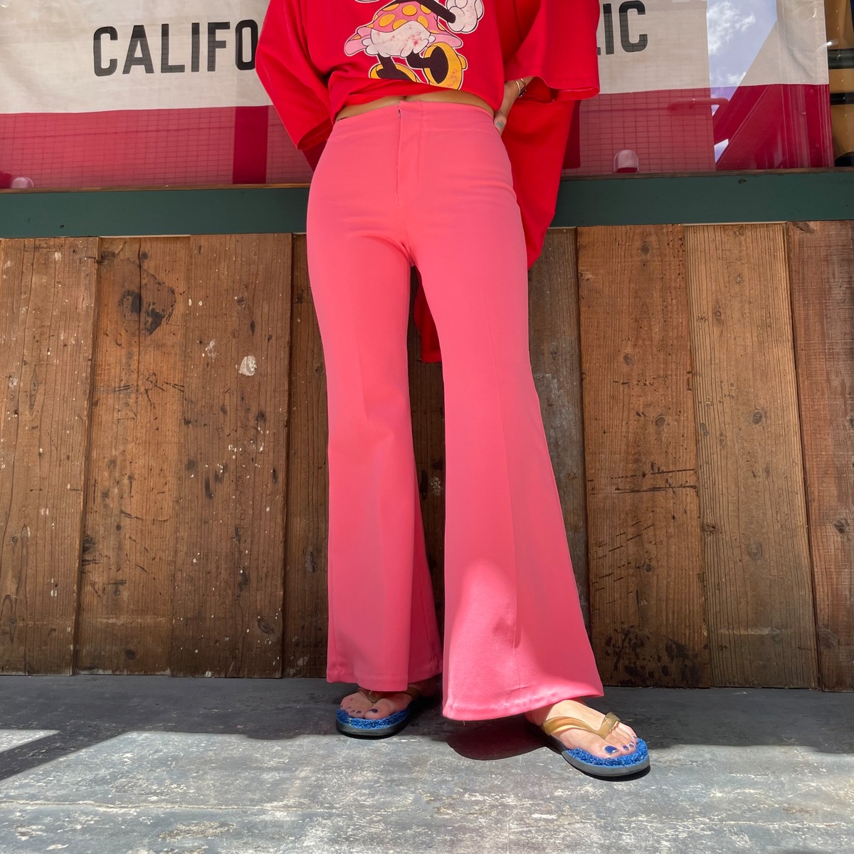 70's〜 pink flare pants | JERRYZ
