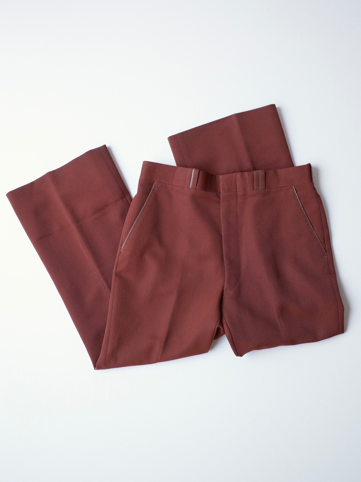 80s Polyester center crease slacks | port.