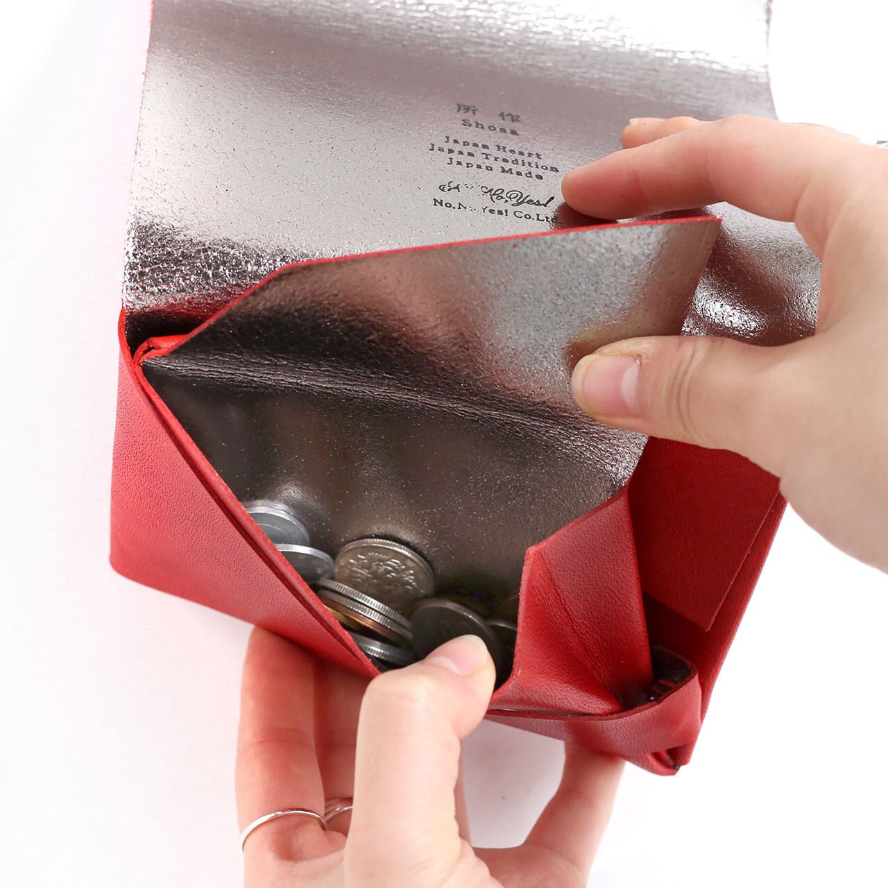 ボレロ ショートウォレット1.0 レッド/シルバー & キャメル/ゴールド