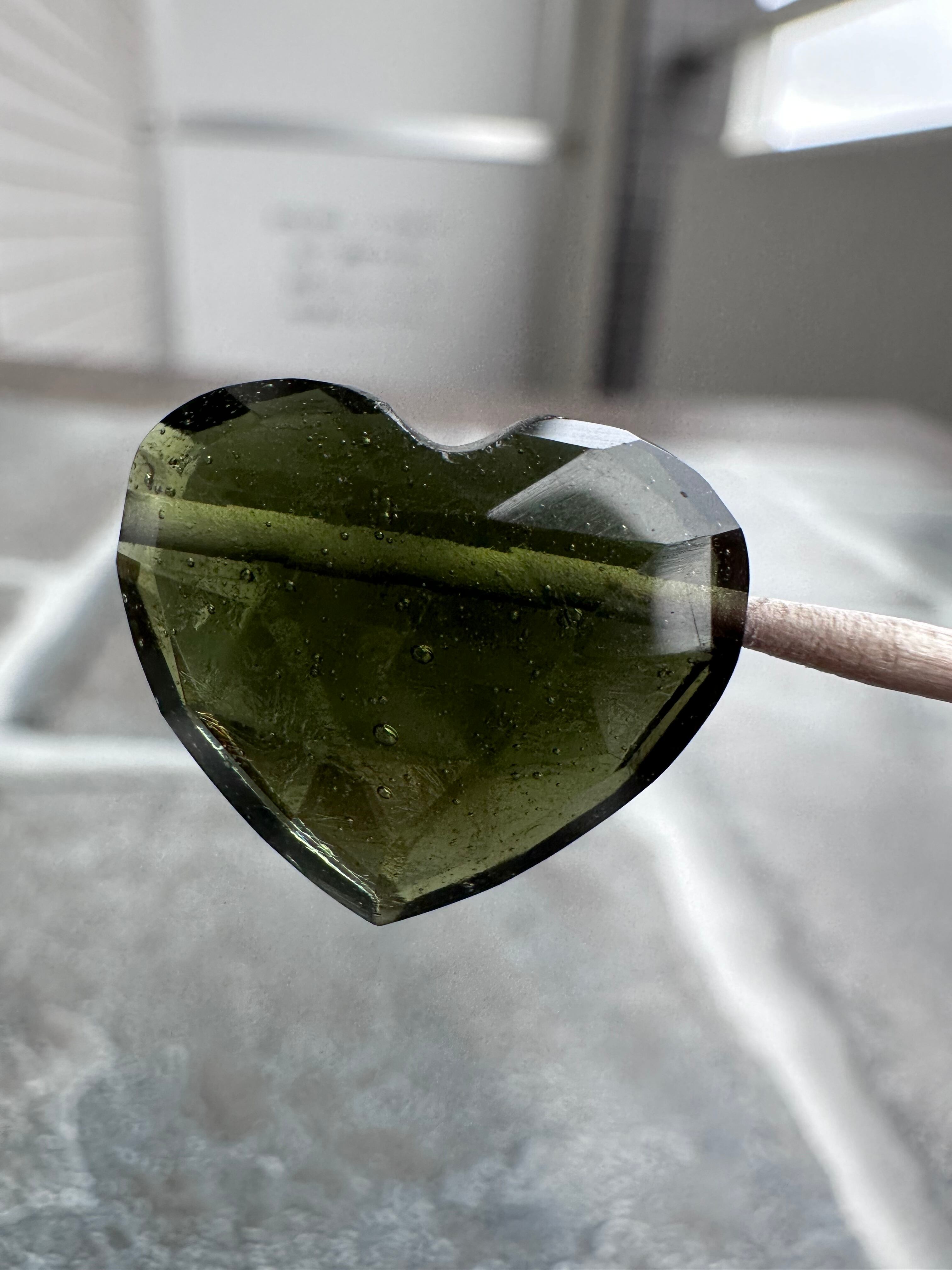 no.A507 モルダバイト・ハート・約18.9x16.2x8.5mm | sumiha7