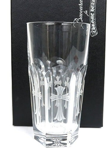 クロムハーツ  バカラ   HARDCORE HI-BALL-CH CROSS ハードコアCHクロスクリスタルグラス 中古 SJ02 CHROME HEARTS クロムハーツ バカラ ハードコア ハイボール CHクロス