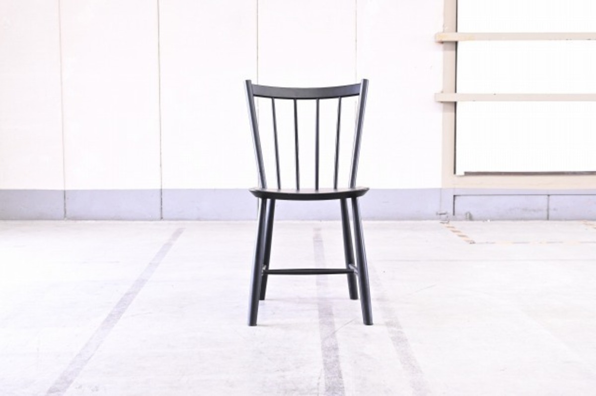 FREDERICIA/フレデリシア ボーエ・モーエンセン「J49 Chair」a ビーチ材 ダイニングチェア ウィンザーチェア 椅子 黒 ...