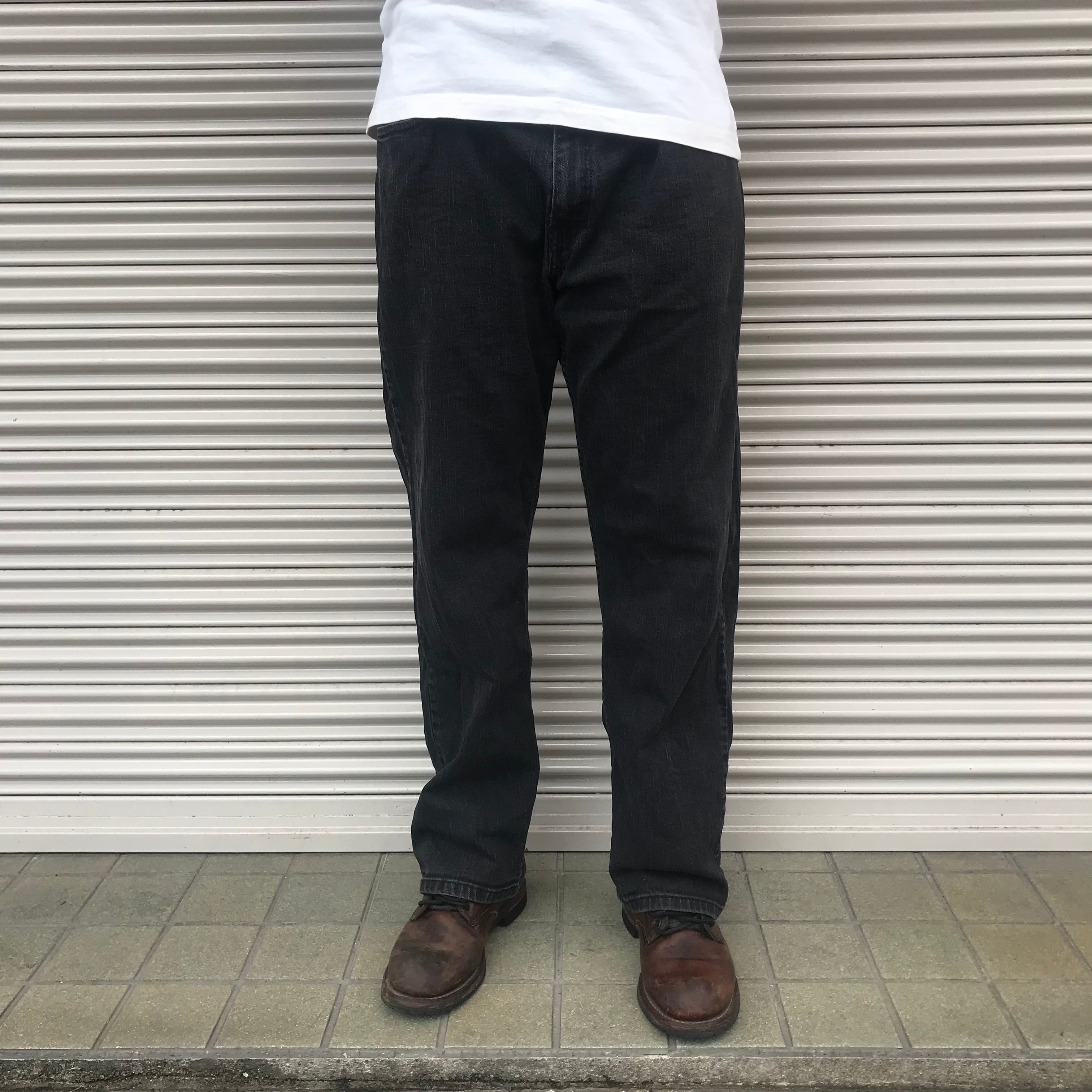 リーバイス569 W34 ブラックデニム 黒 パッチ でかかっ ボトム R リーバイス569 W34 ブラックデニム 黒 パッチ でかかっ ボトム R