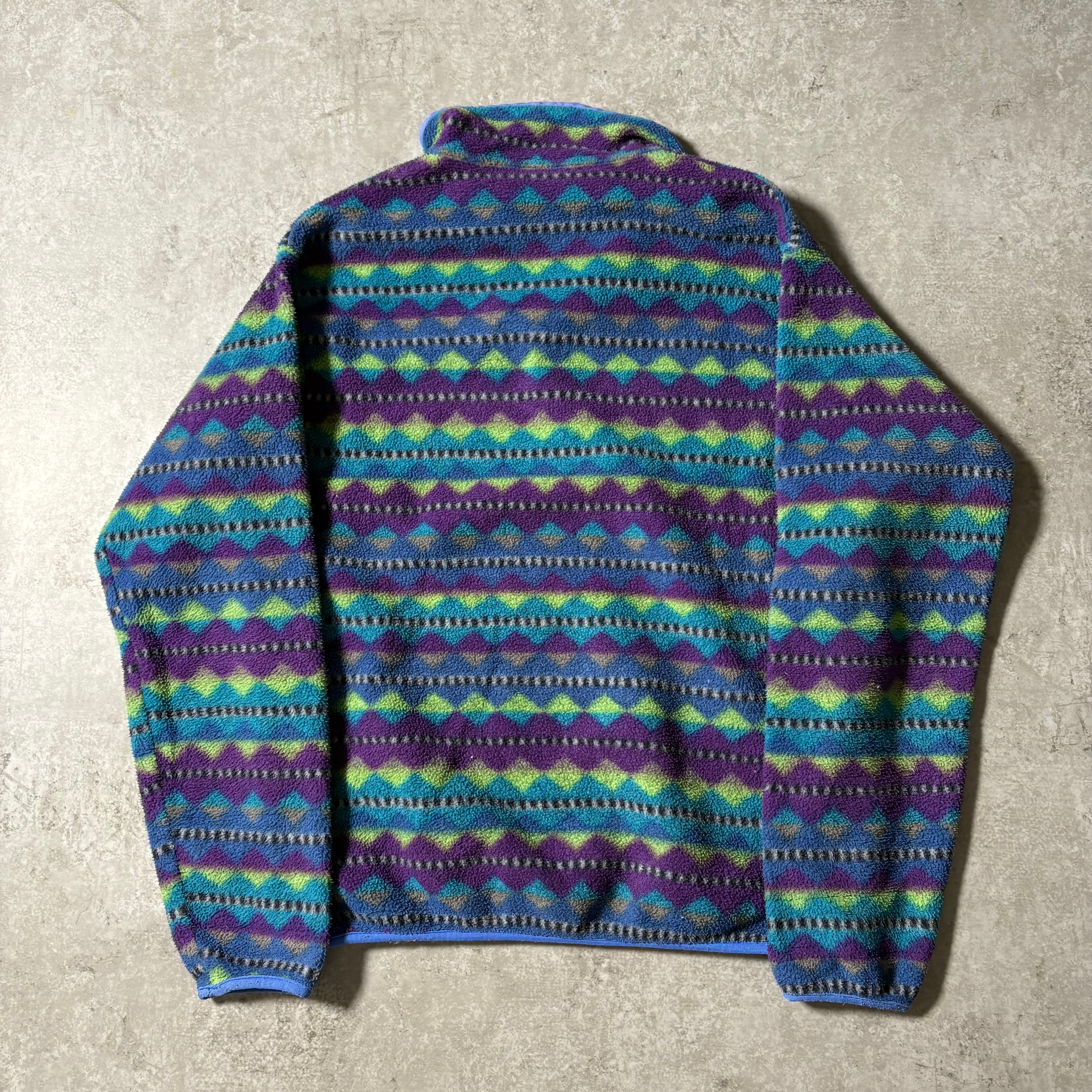 1990s Patagonia Synchilla Snap-T Fleece Pullover "ダイヤ柄" | 古着屋ROI