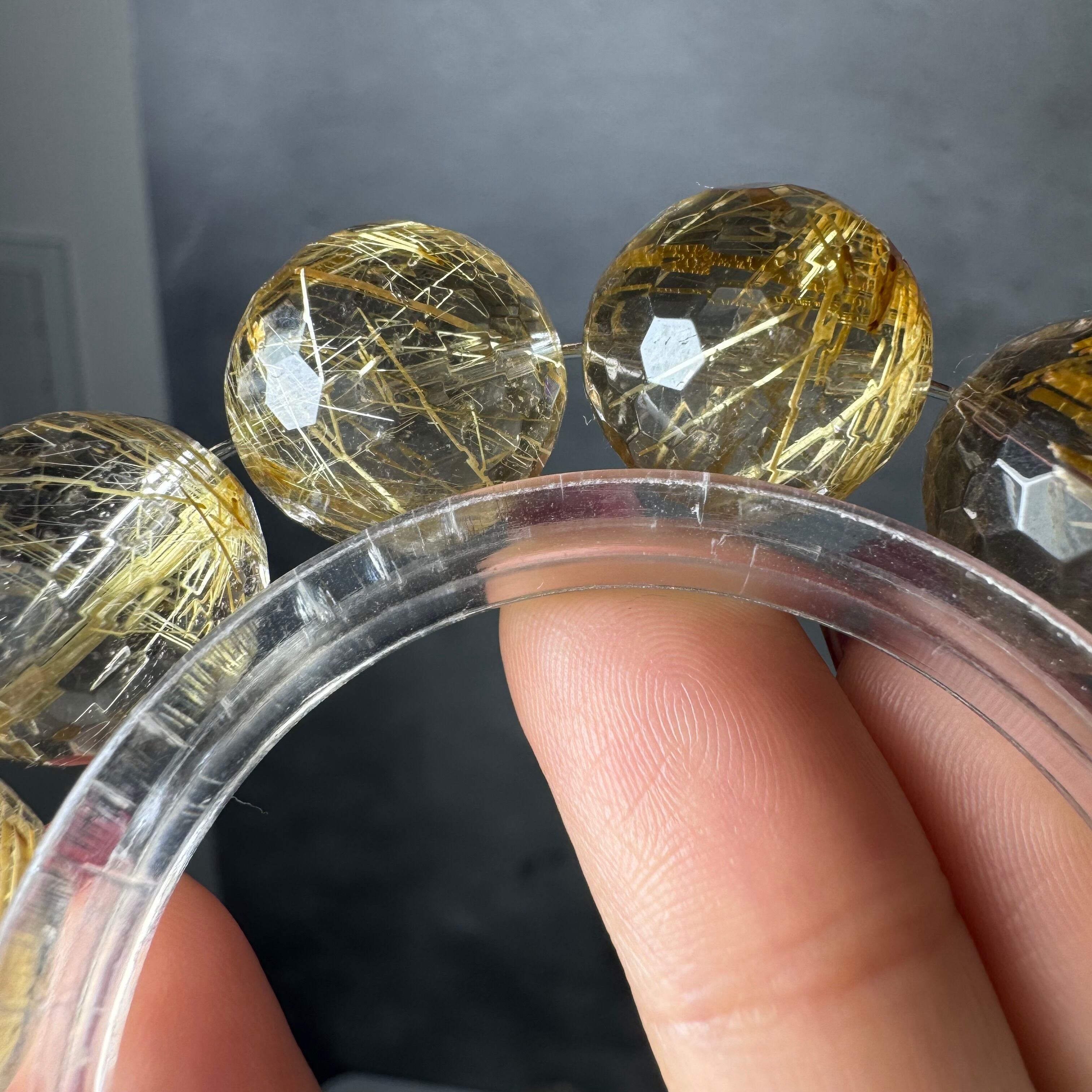 no.17 ゴールドルチル ミラーボール 約16.4-17.8mm | sumiha7