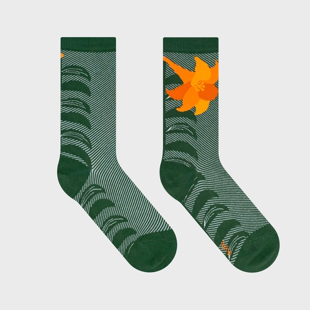 ※ハイゲージ リニューアル版 【YURI HIMURO】氷室友里 SOCKS DALIA GREEN ダリア -グリーン- ソックス | bpbp